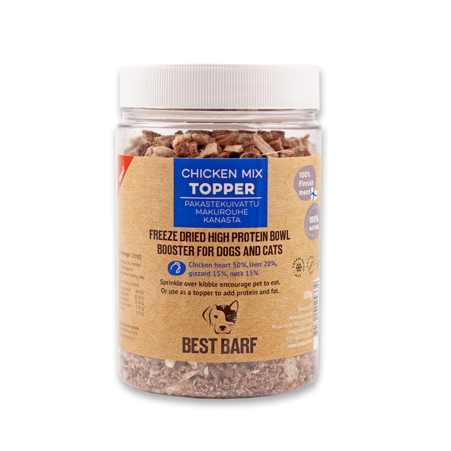 100% Natural Freeze-Dried Chicken Mix Meal Topper – BestBarf